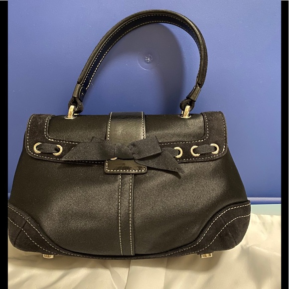 Coach | Bags | Coach Madison Satin Black Evening Bag | Poshmark